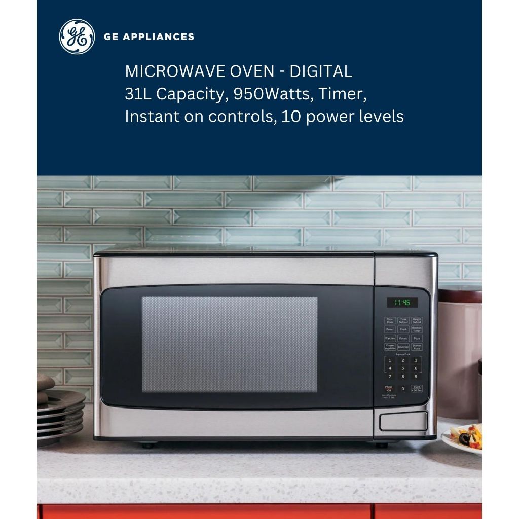 GE Appliances JES1145SHSS 1.1 Cu. Ft./ 31L Countertop Microwave Oven ...