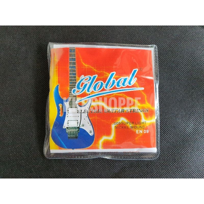GLOBAL & THOMSON ELECTRIC GUITAR SET STRING .009 super light | Shopee ...