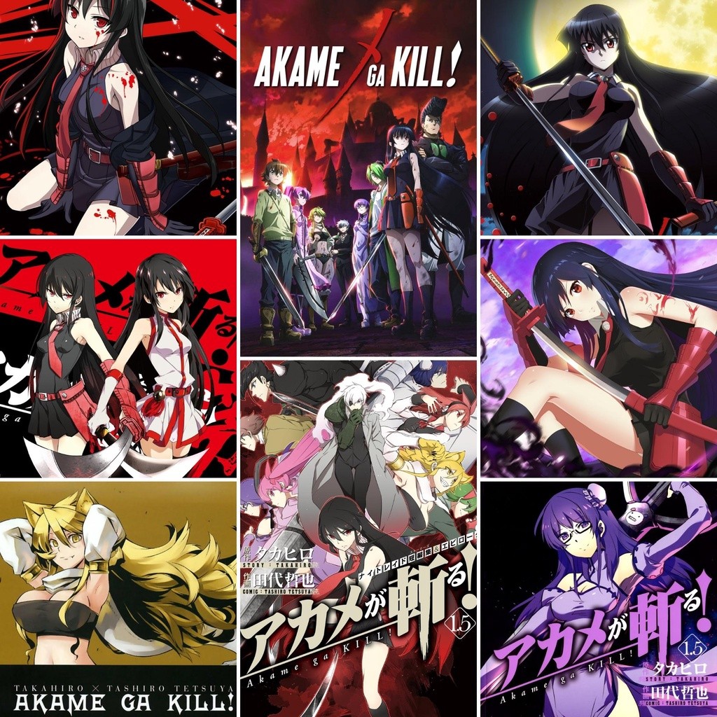 Akame Ga Kill Anime Characters Tatsumi Esdeath A4 Size Poster | Shopee ...
