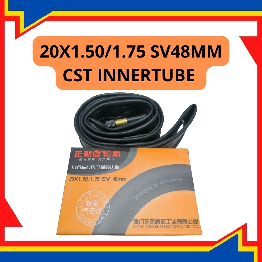 20x1.50 / 1.75 SV48MM 406 Cst Interior / inner tube For Folding Bike ...