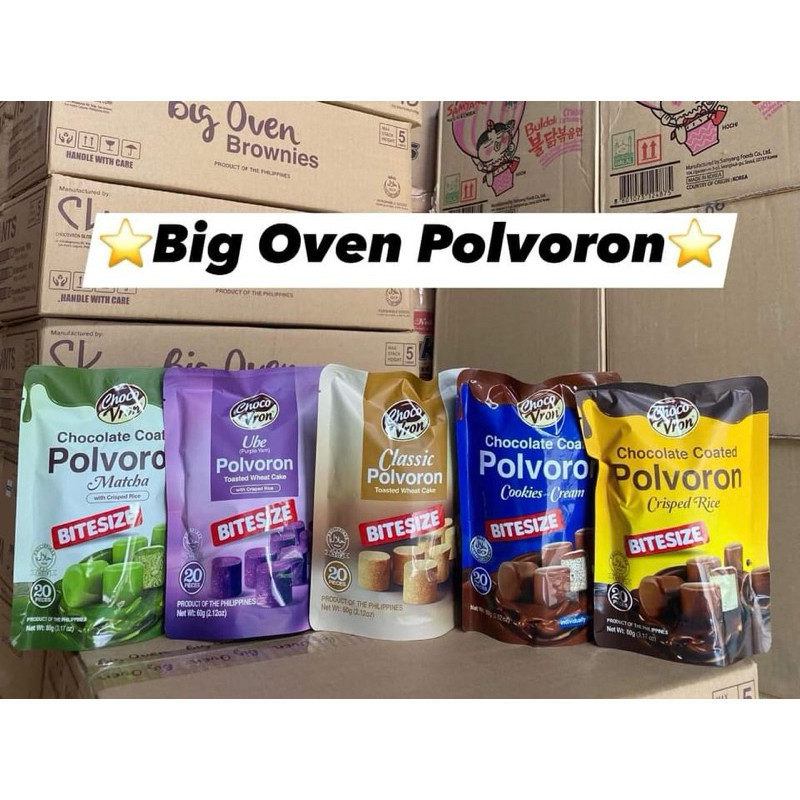 Choco Vron Chocolate Coated Polvoron Cookis ‘n Cream / Pinipig Flavor ...