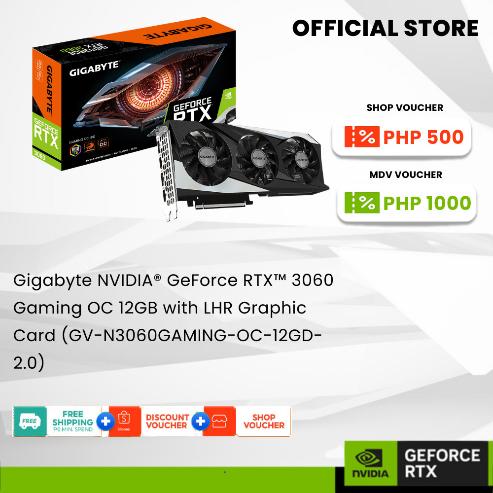 Gigabyte NVIDIA GeForce RTX 3060 Gaming OC 12GB with LHR Graphic Card ...