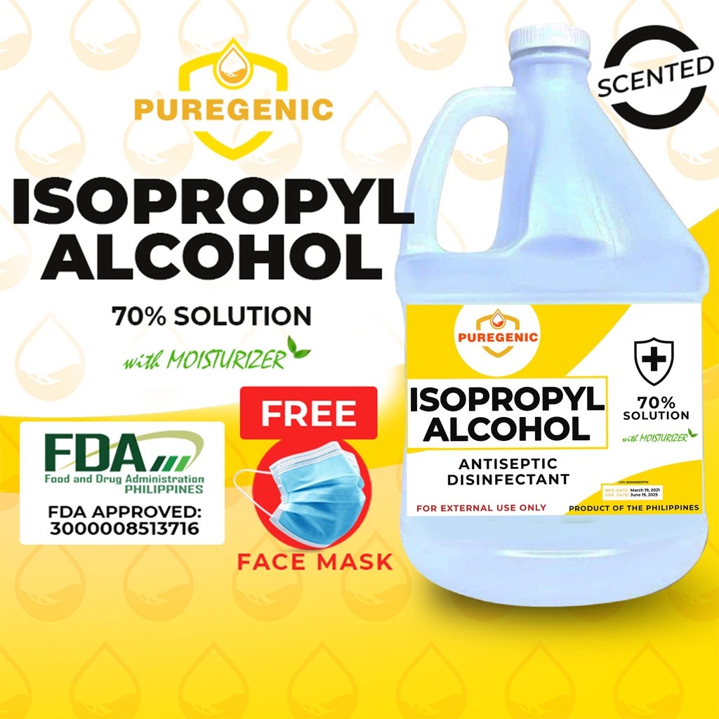 70% Isopropyl Alcohol 1 Gallon Moisturizer Antiseptic Disinfectant ...