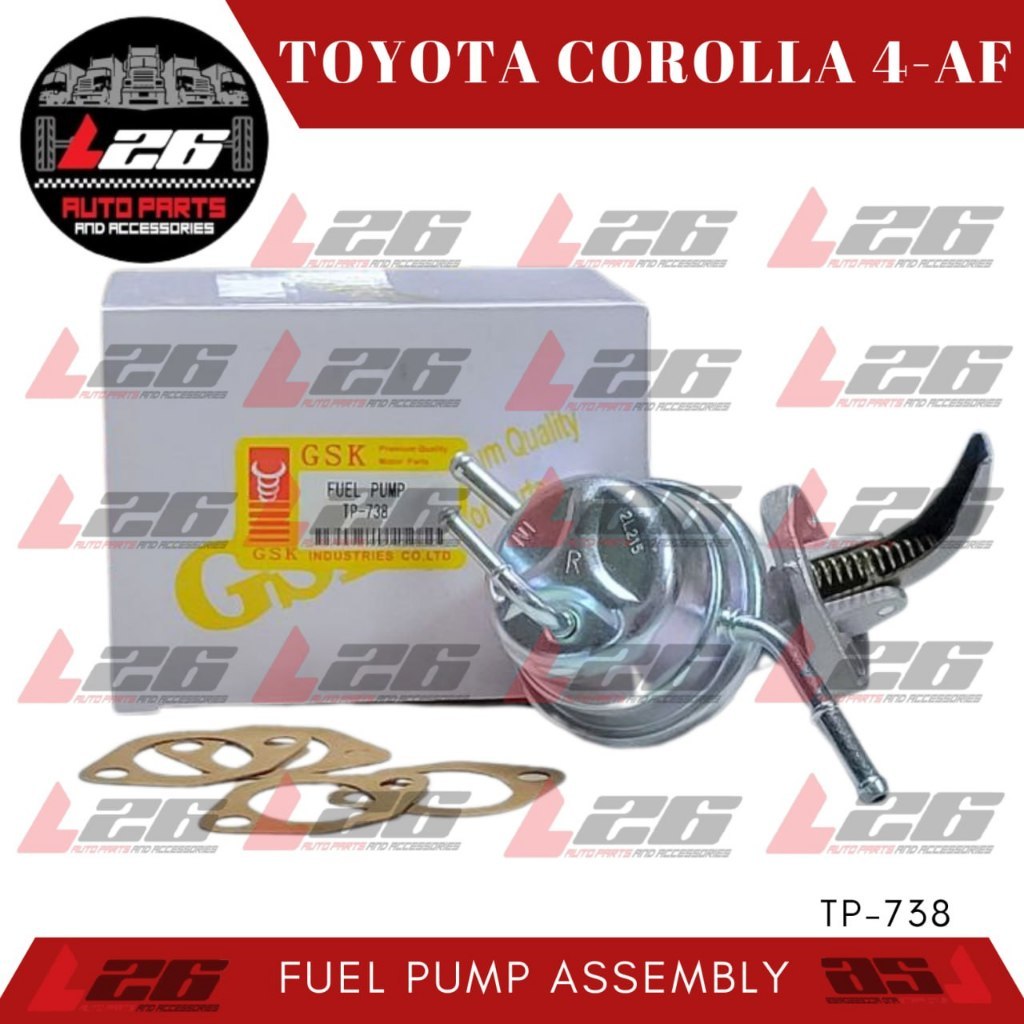 3TUBES Toyota Corolla 4-AF FUEL PUMP ASSEMBLY WITH GASKET TP-738 GSK ...