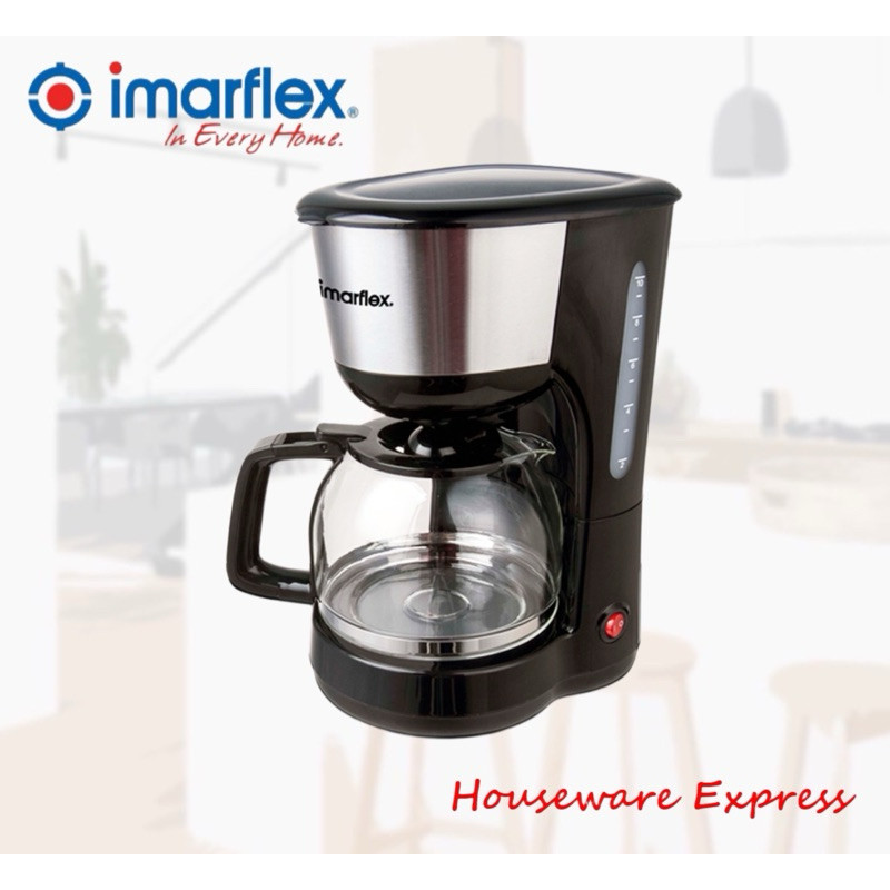 Imarflex ICM-700s 8-10 Cups Coffee Maker (Black/Stainless) ICM700S ...
