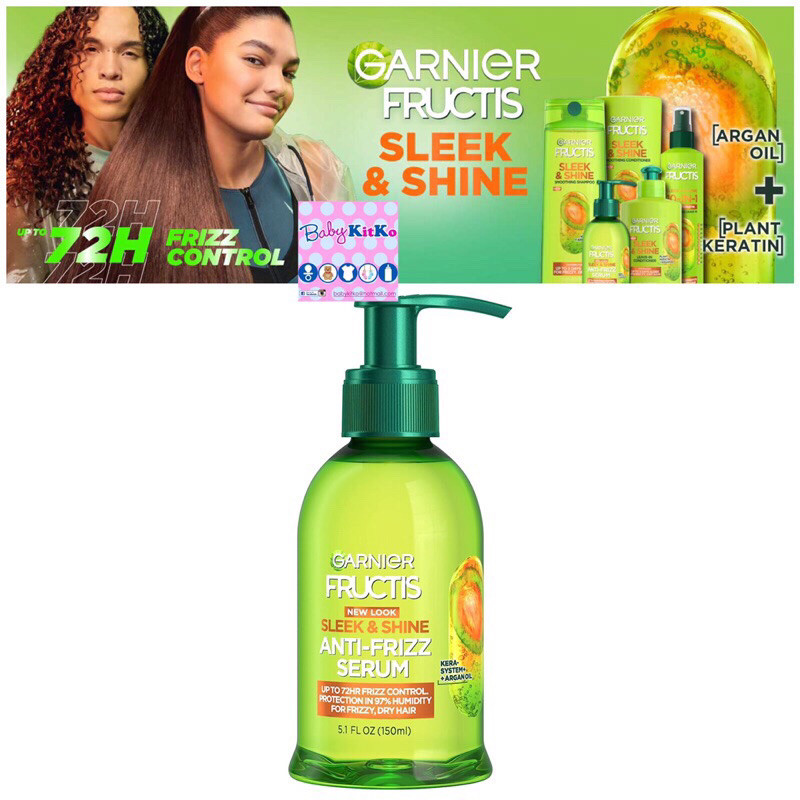 Garnier Fructis USA sleek and shine anti frizz Hair serum | Shopee ...