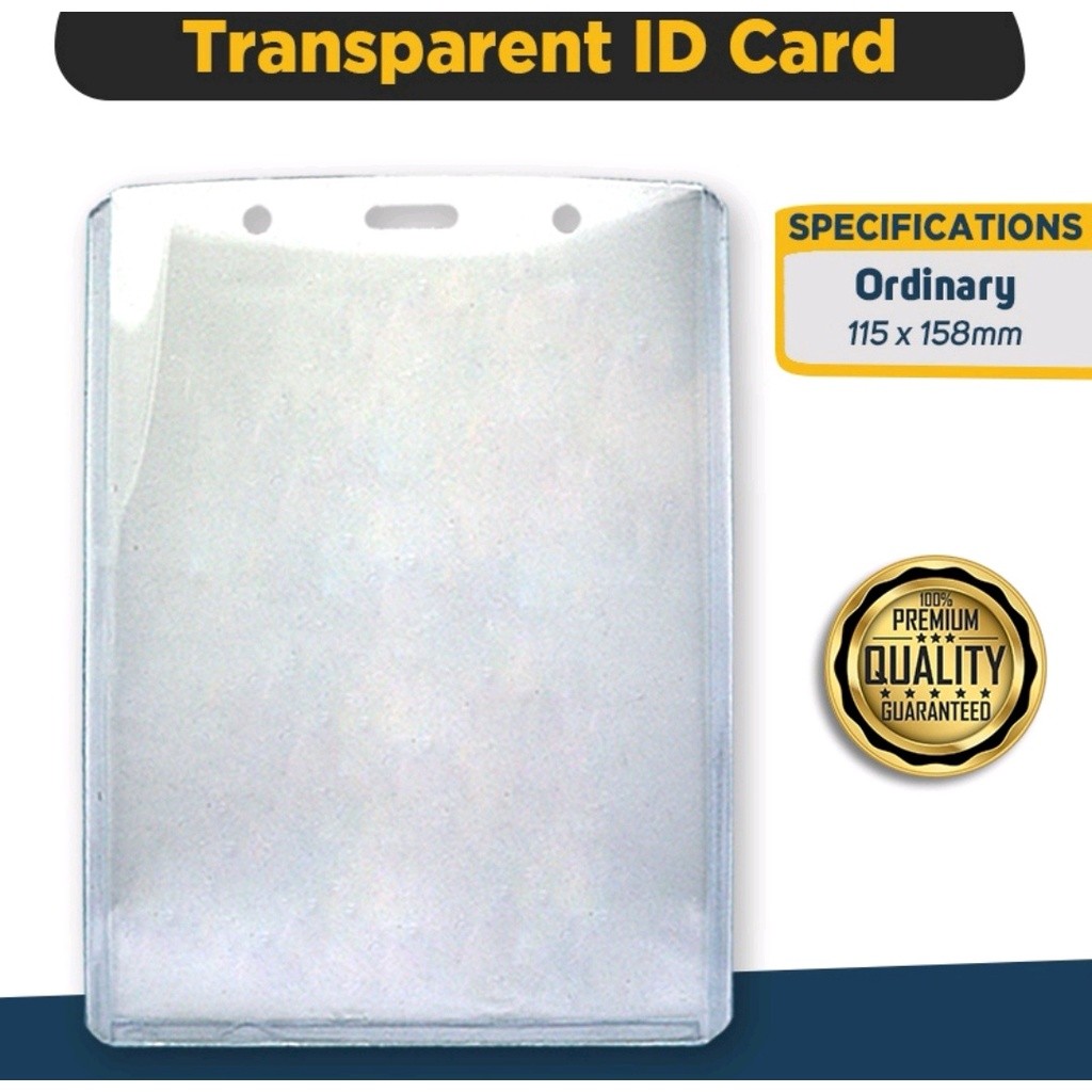 (20pcs) A6 ID Card Holder with Zip Lock Waterproof Vertical ID Case ID ...