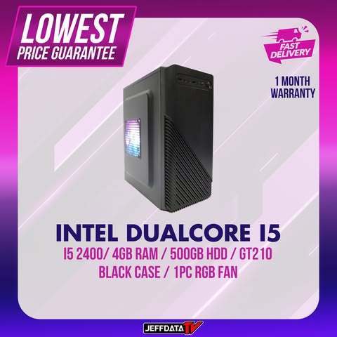 CPU DESKTOP I5 2400 3.1GHZ QUADCORE 4GB 500GB HDD GT210 BLACK CASE ...