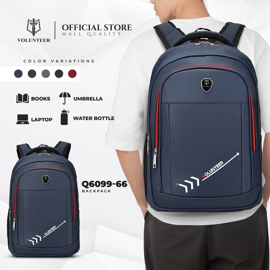 VOLUNTEER School Bag Waterproof Multi-storey Space Laptop Large Bags ...