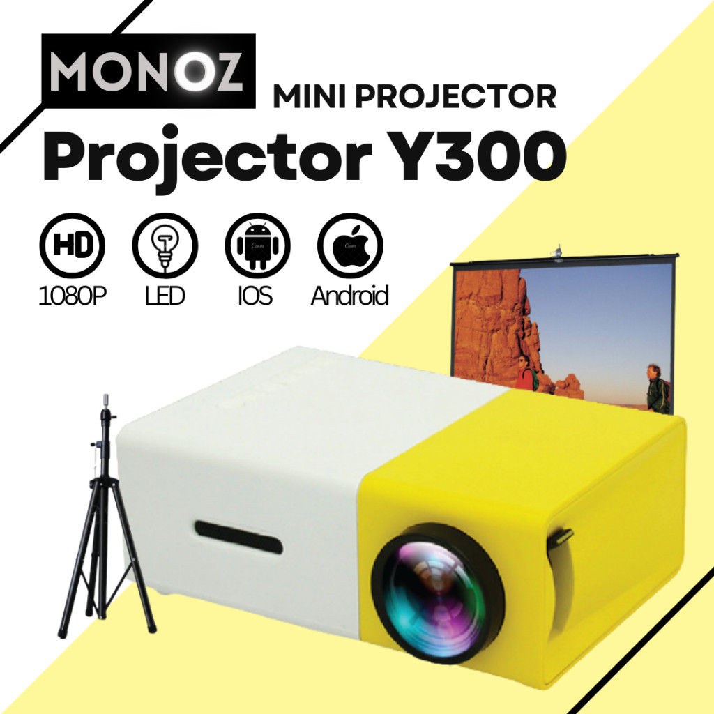 Y300 Mini Projector Phone Portable Projector Laptop Lcd 1080P Small ...