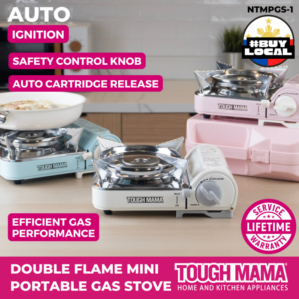 Tough Mama NTMPGS-1 Mini Portable Gas Stove Double Flame Stainless ...