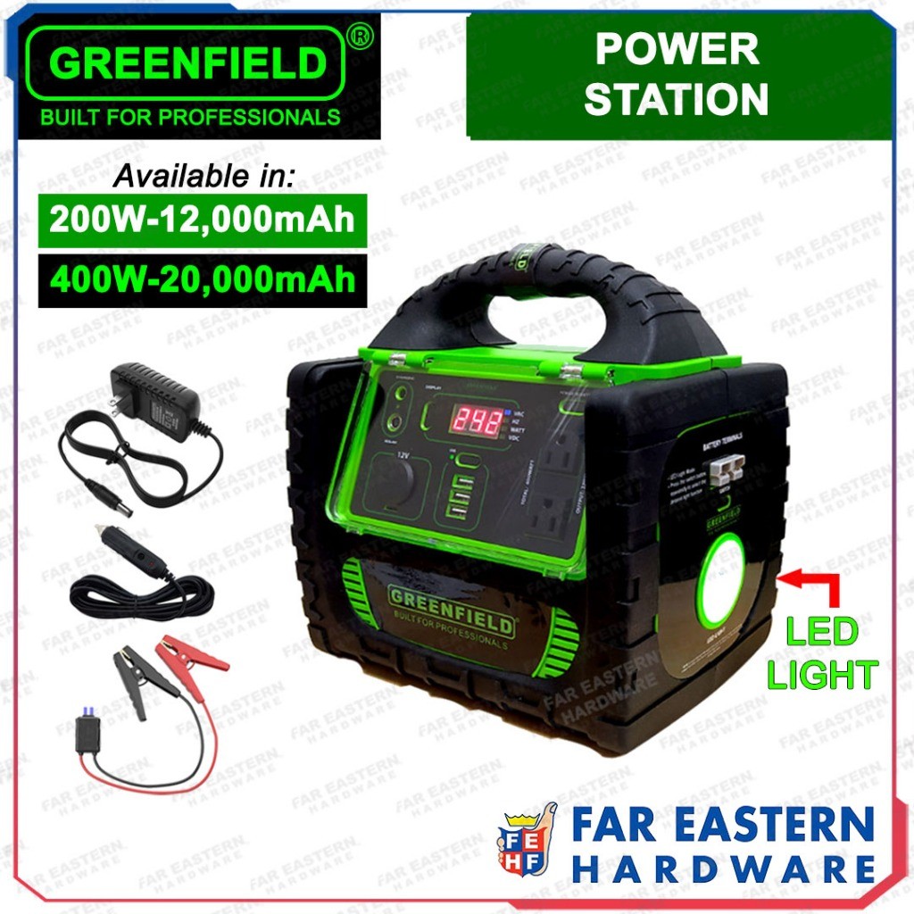 GREENFIELD Power Station 200W | 400W Powerstation Powerbank | Shopee ...