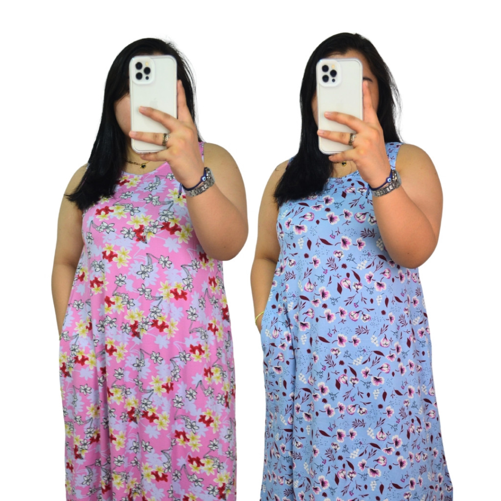 4XL Plus Size Sando Duster Flowy Dress with 2 Side Pocket | Duster ...