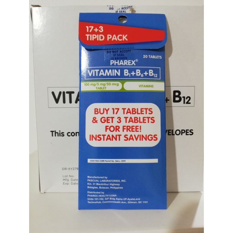 pharex vitamin b complex 17+3 | Shopee Philippines