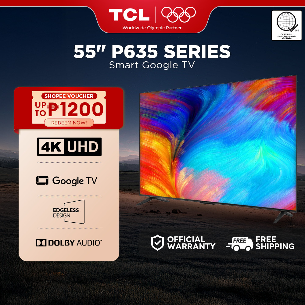TCL 55 4K Smart Android TV - 55P635 (HDR, Netflix, YouTube, Google ...