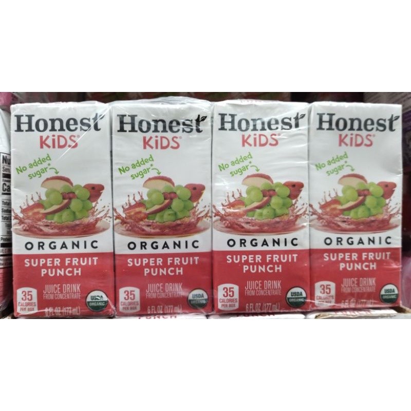 Honest Kids Super Fruit Punch Organic Fruit Juice Drink, 6 Fl Oz, 8 ...