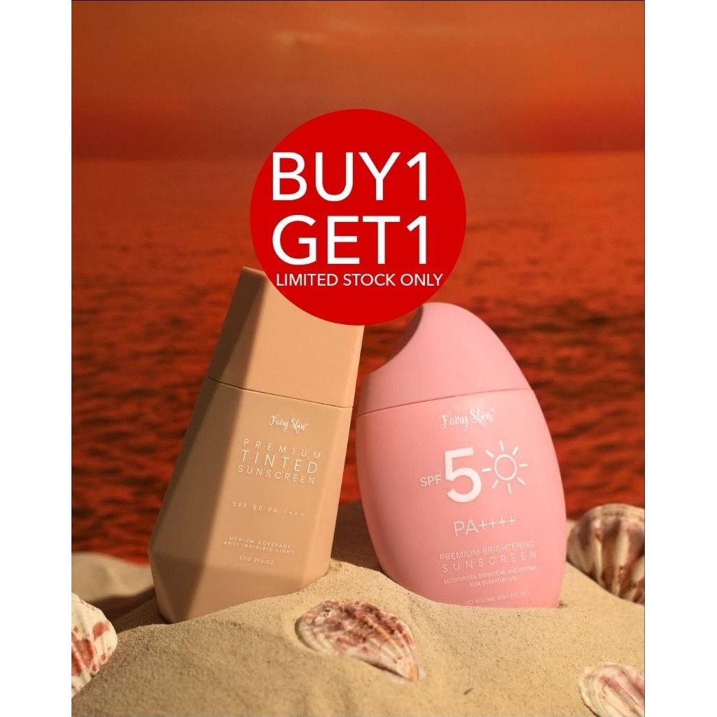 B1G1 Fairy Skin Premium Brightening Sunscreen & Tinted Sunscreen 50g ...