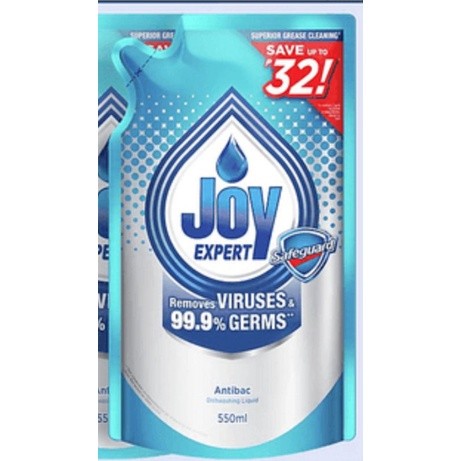 Joy Antibac Refill Concentrate Dishwashing Liquid Safeguard 550mL ...