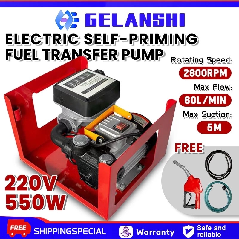 550W Electric Fuel Self-Priming Transfer Pump 60L/MIN Mounted Small ...