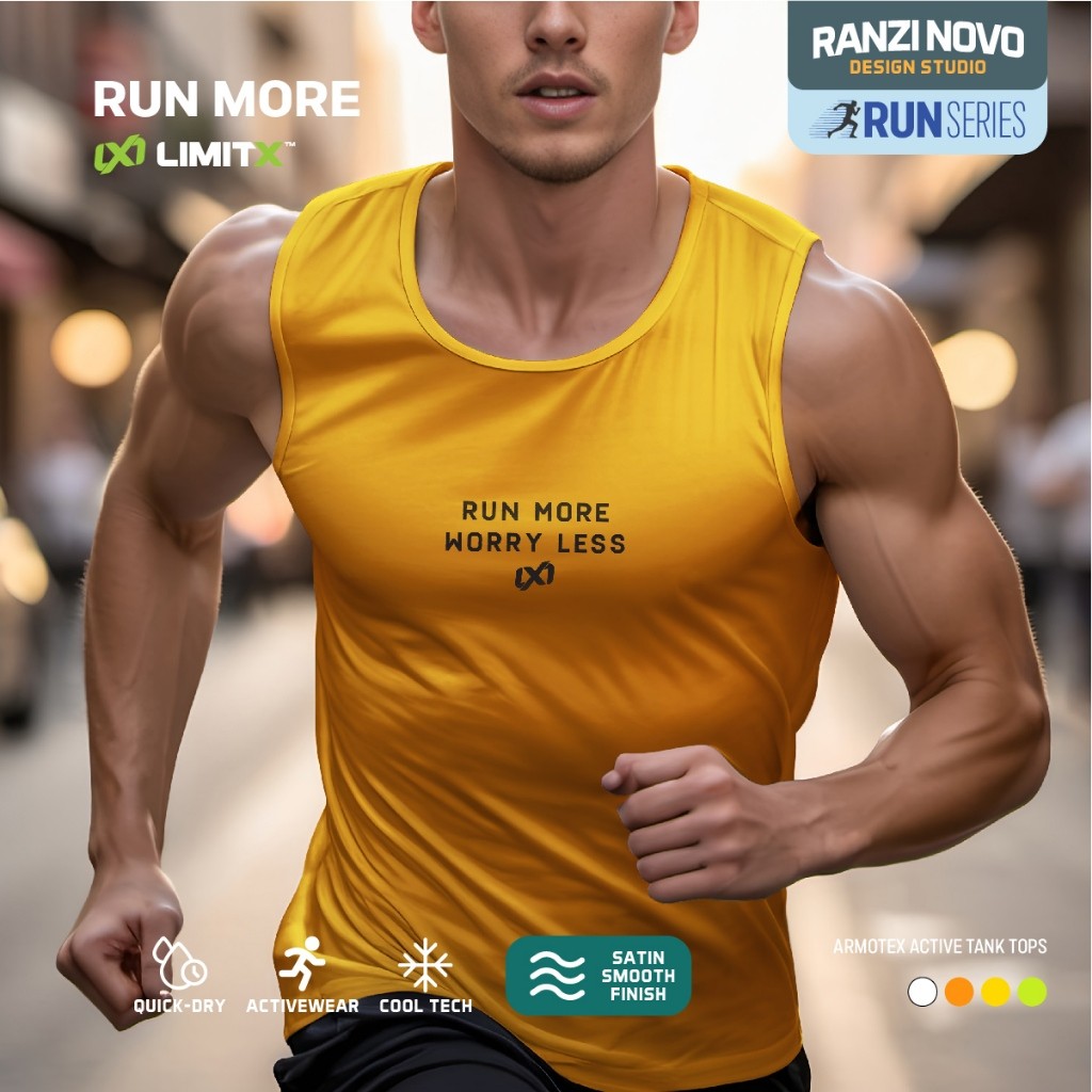 Run More Tank Top - Limitless Drifit Running Singlet Sando Sleeveless ...