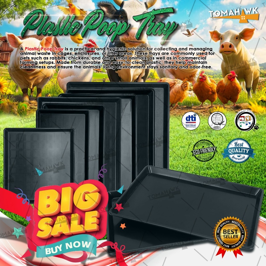 TOMAHAWK PLASTIC POOP TRAY, CAGE TRAY HEAVY DUTY FOR DOG, BIRD, RABBIT ...