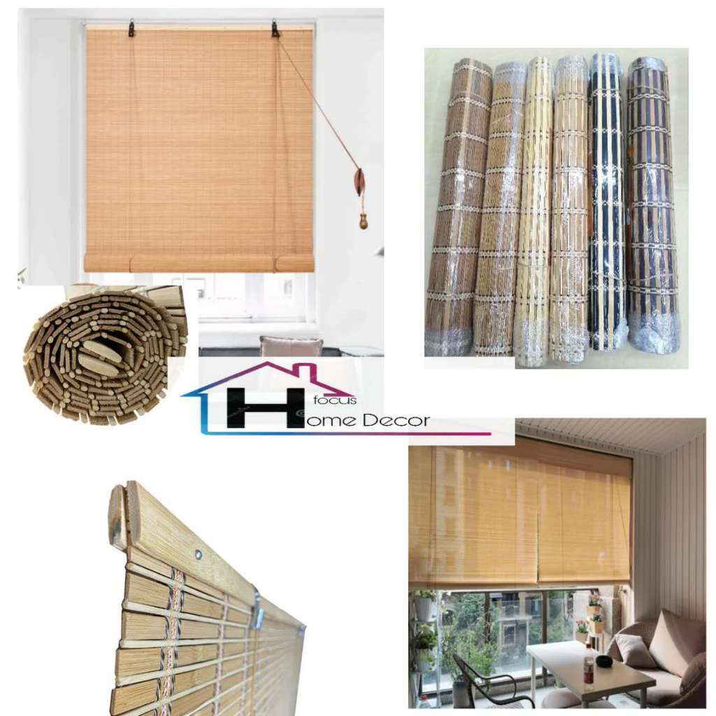 Native Bamboo Blinds, Roller Bamboo Blinds Living Room Light Filtering ...