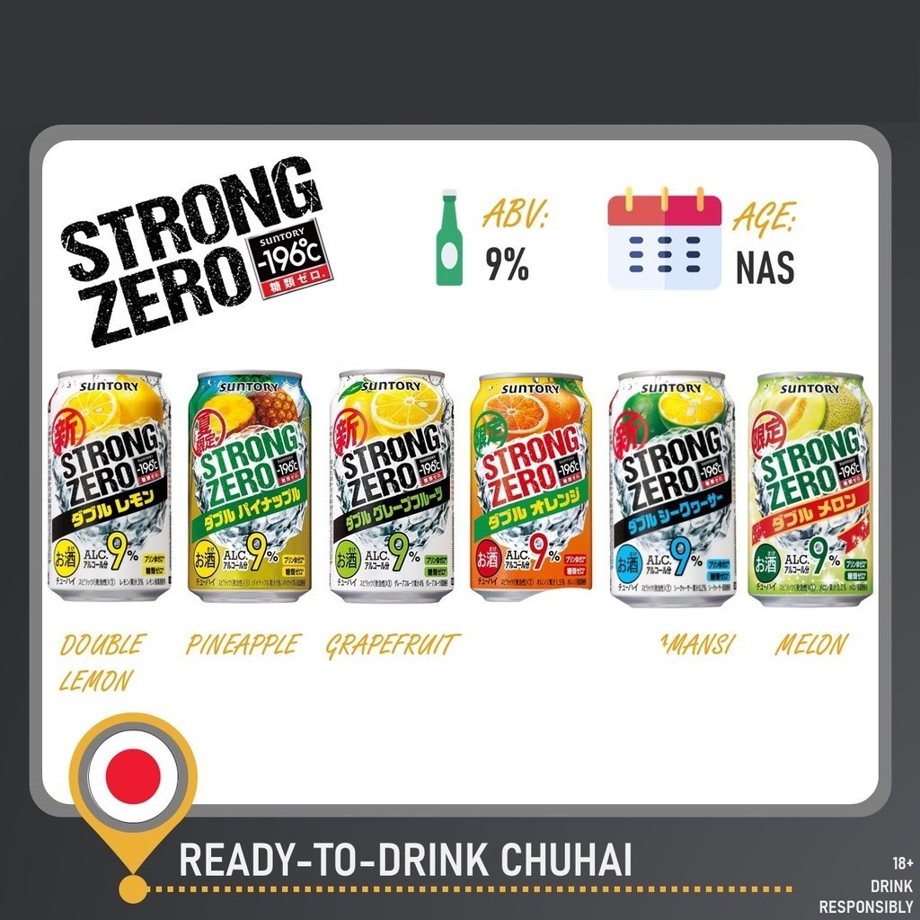 Suntory Strong Zero Kirin Strong Horoyoi Japanese Drinks 350mL | Shopee ...