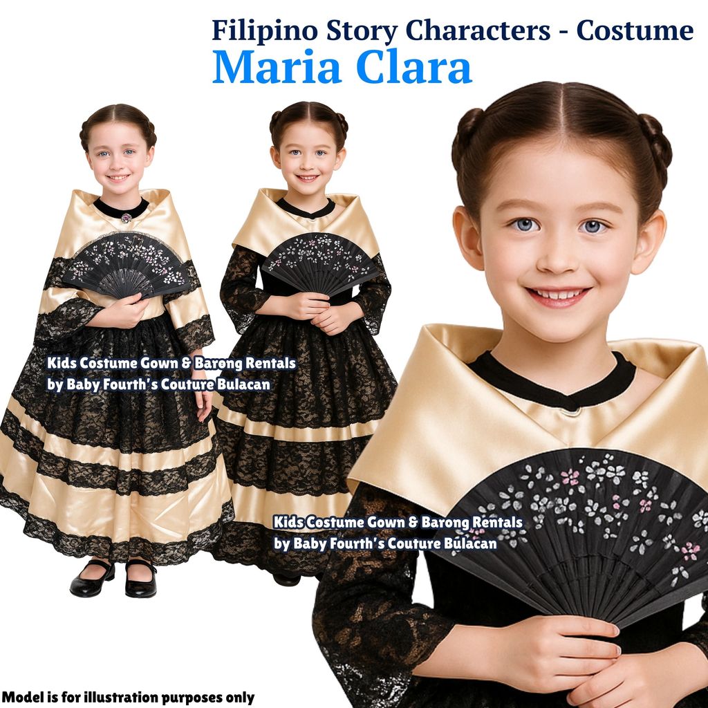 Filipino Story Character Maria Clara Dress for Kids for Pagbasa Reading ...