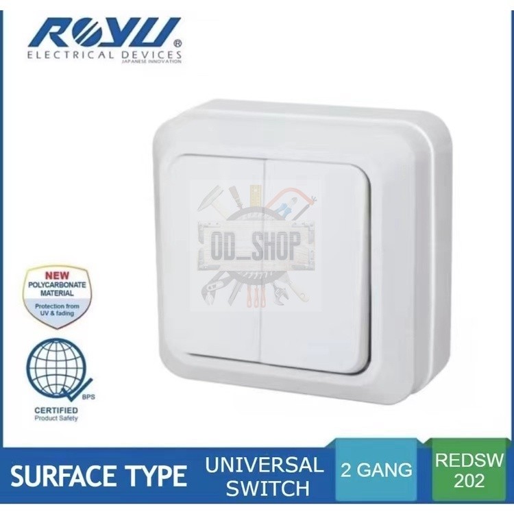Royu extension outlet/surface switch/rubber plug adapter pull chain ...