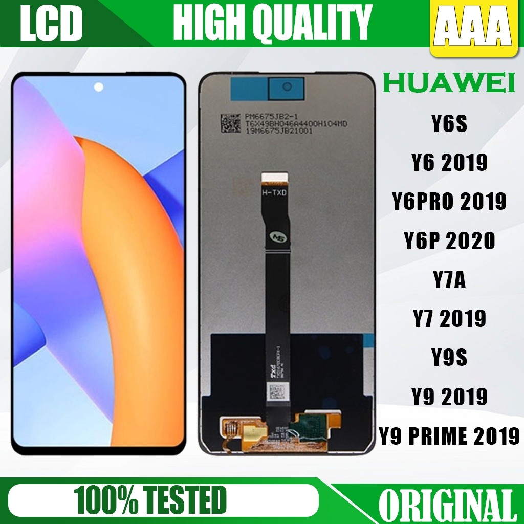 HUAWEI LCD Y6 PRO 2019 Y6 2018 Y6P 2020 Y7A Y9S Y7 PRO 2019 Y9 2019 Y9 ...