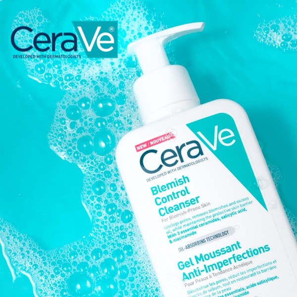 CeraVe Blemish Control Cleanser Acne & Pimple Remover Salicylic Acid ...