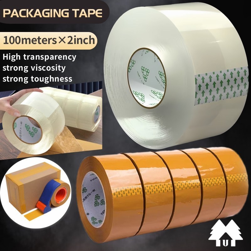 100 Meters PACKING TAPE / PACKAGING TAPE CLEAR - BROWN 100m X 2INCH(4 ...
