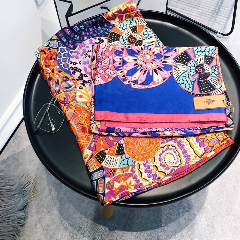 new big-name scarf ladies long fashion all-match silk scarf sunscreen ...