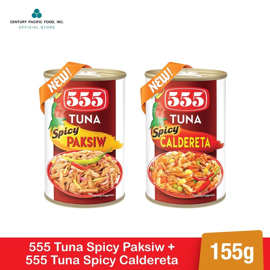 555 Tuna Spicy Paksiw 155g + 555 Tuna Spicy Caldereta 155g | Shopee ...