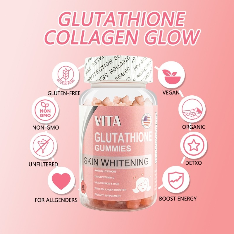 VITA Glutathione Collagen Vitamin Gummies for Anti-Aging Whitening Skin ...