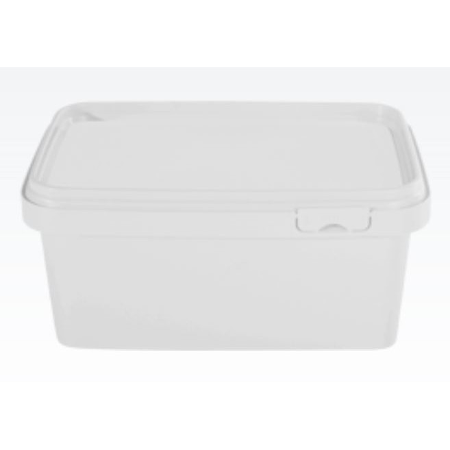 1 Liter/32oz Plastic Ice Cream Container - Rectangle with tamper proof ...