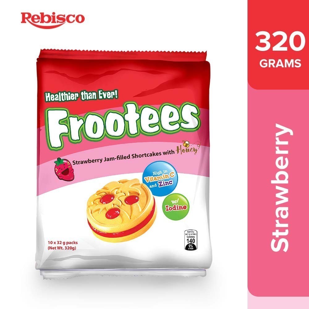 Frootees Strawberry Cookie Sandwich 32g x 10pcs | Shopee Philippines
