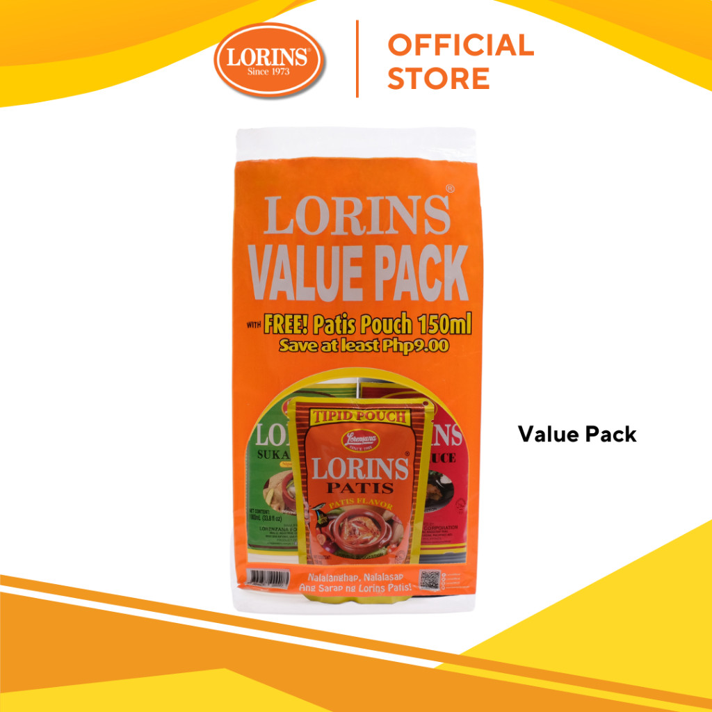 Lorins Value Pack (Soy Sauce & Vinegar w/free Patis Pouch) | Shopee Philippines