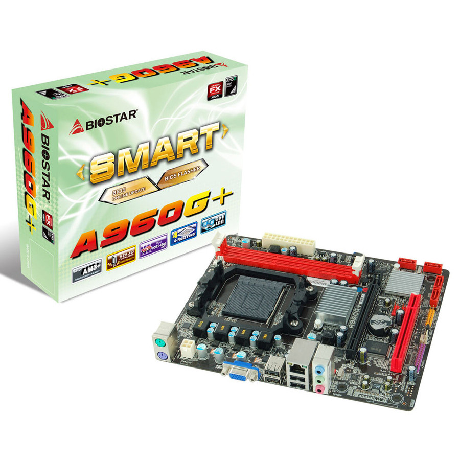 BIOSTAR A960G+ Socket AM3+ Supports AMD FX Series/Phenom II Series ...