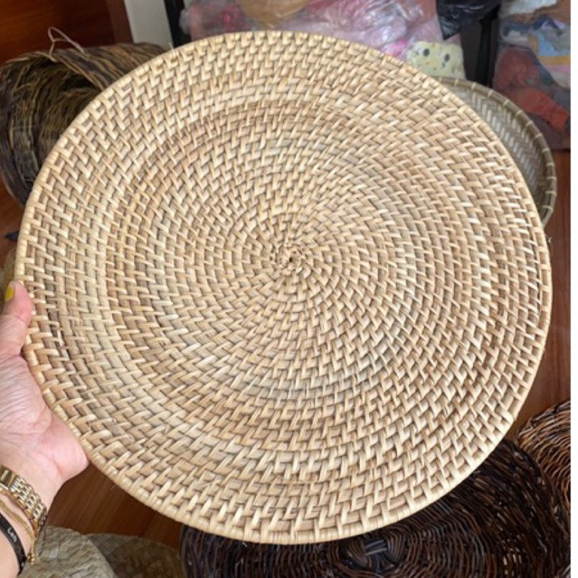 Rattan Buri Round Placemat | Native Placemat | Placemat 14” Coasters ...