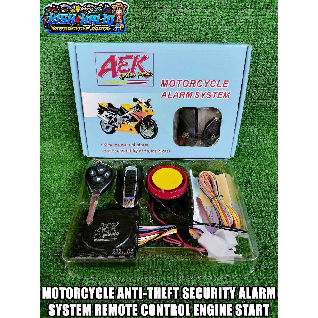 AEK MOTORCYCLE ANTI THEFT SECURITY ALARM SYSTEM REMOTE CONTROL ENGINE ...