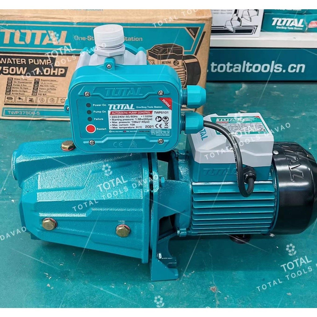 TOTAL Jet pump 1HP TWP37506-5 Set With Automatic pump control 10A ...