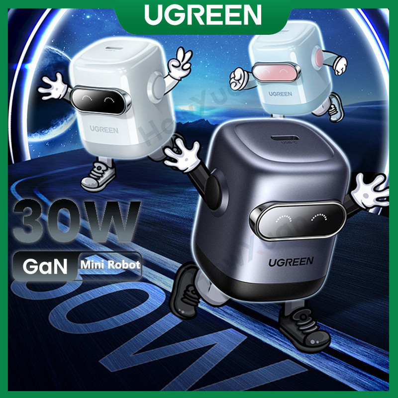 UGREEN Robot 30W 65W USB C Charger GaN PD Fast Charger Block Compact ...