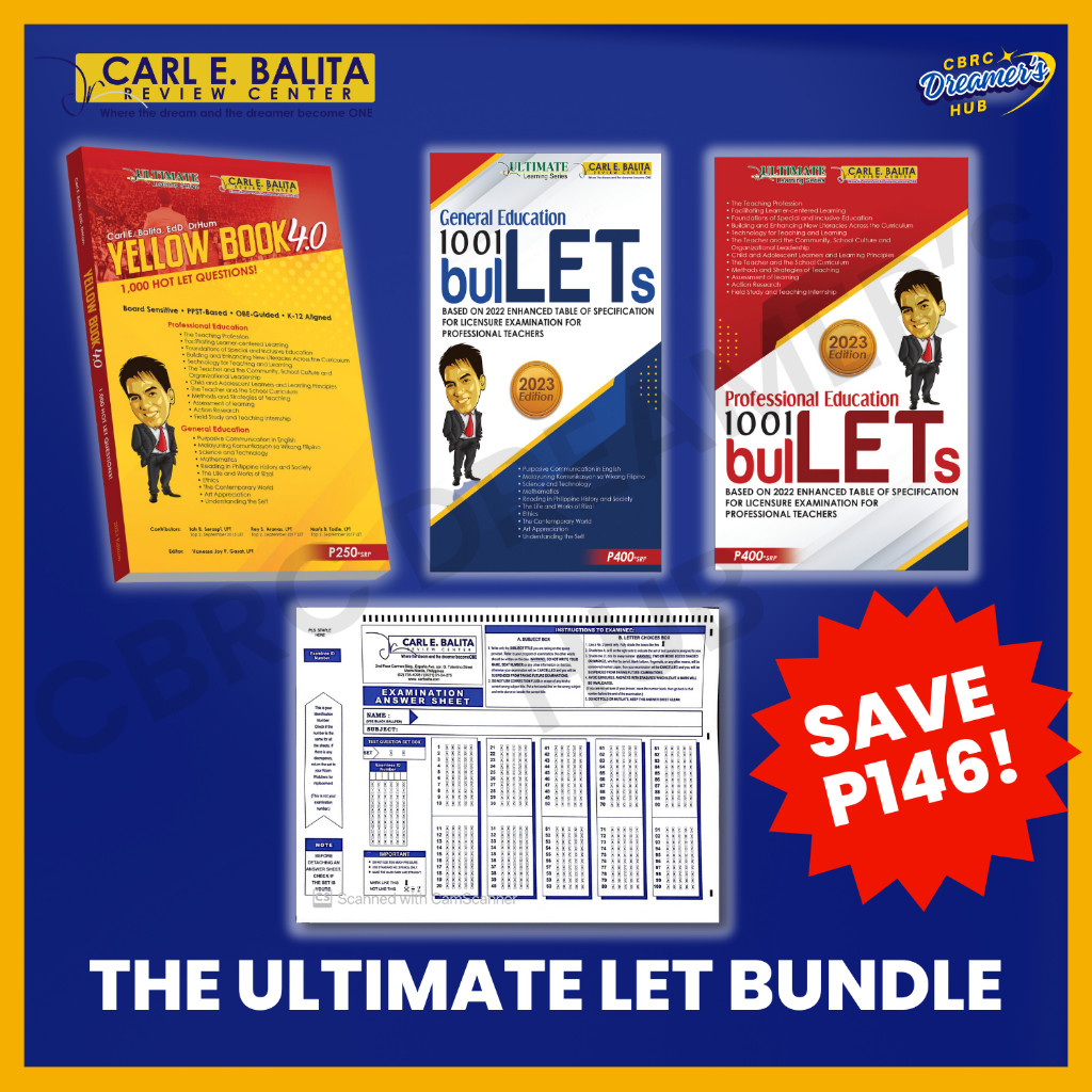 CBRC ULTIMATE LET BUNDLE (YELLOW BOOK 4.0, GEN ED BULLETS, PROF ED ...