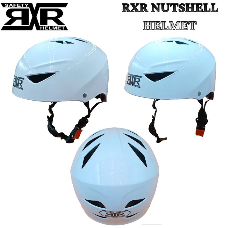 NUTSHELL HALF FACE HELMET UNISEX ADJUSTABLE BIKE/MOTORCYCLE | Shopee ...