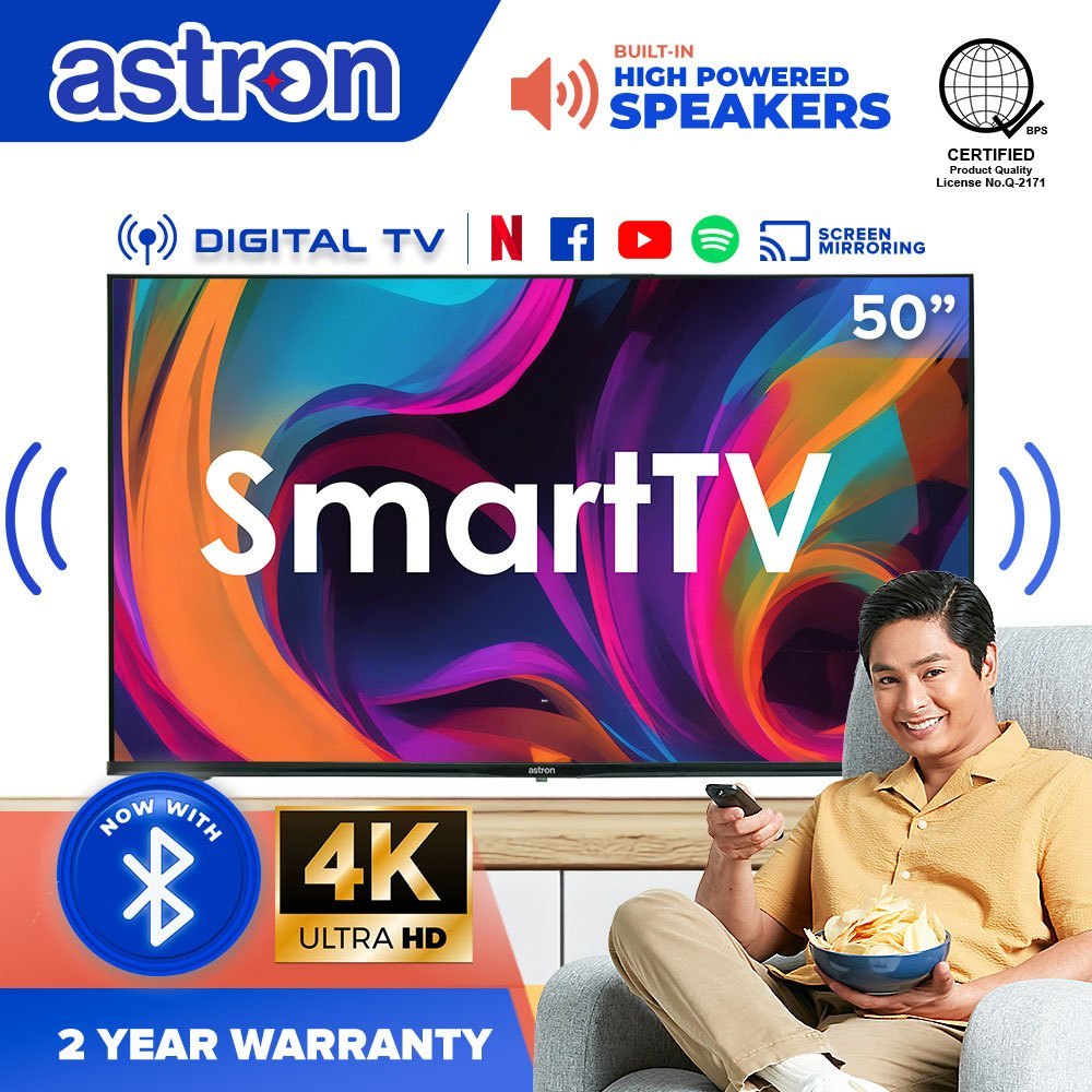 Astron LED5277 50 Inch Smart TV | 4K UHD | Netflix & Youtube Ready ...
