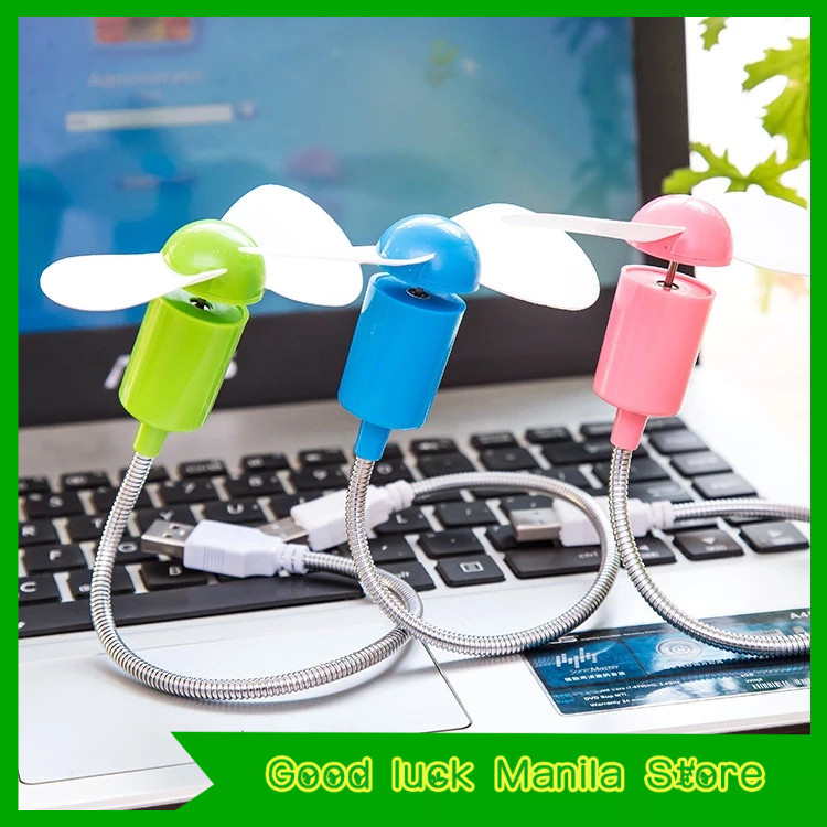 Portable and flexible mini USB cooling fan, laptop, desktop, neck fan ...