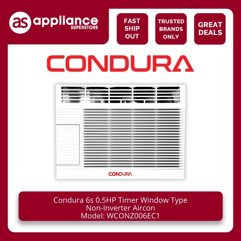 Condura 6s 0.5HP Timer Window Type Non Inverter Aircon WCONZ006EC1 ...