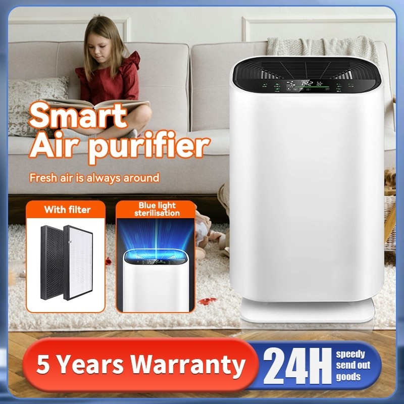 Air purifier LCD display HEPA high efficiency filter household ...