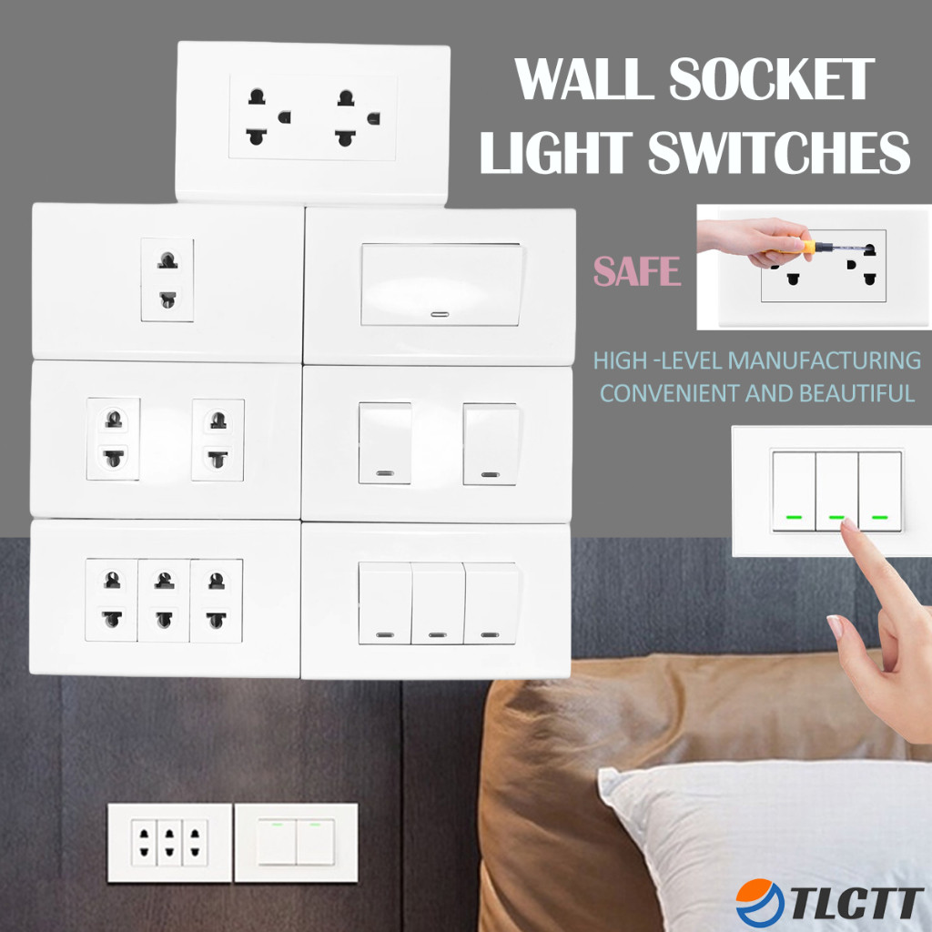 SWITCHES & OUTLET Standard Wall Switch Stainless Steel Plate Contactors ...